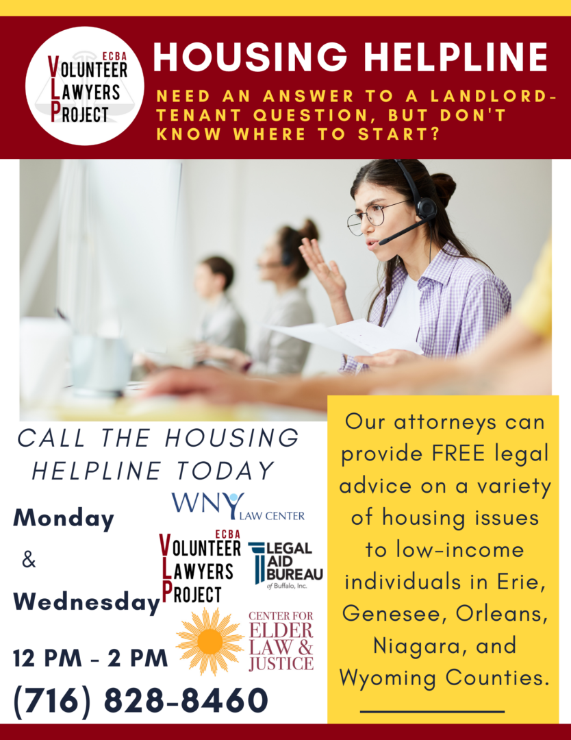 Housing Helpline | ECBA Volunteer Lawyers Project